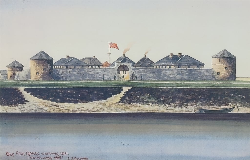 Old Fort Garry, Winnipeg 1871 by Ernest J. Hutchins | Mayberry Fine Art