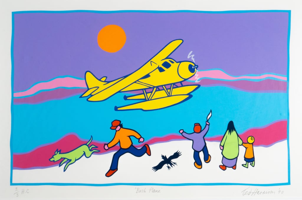 Bush Plane by Ted Harrison | Mayberry Fine Art