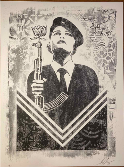 Damaged Stencil Series by Shepard Fairey | Mayberry Fine Art