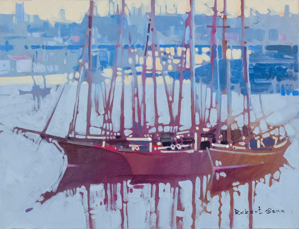 Sealing Fleet, Victoria Harbour, 1890 by Robert Genn | Mayberry Fine Art