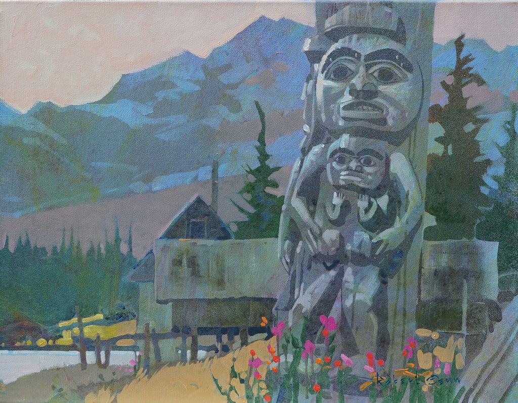 Tsimshian Village by Robert Genn | Mayberry Fine Art