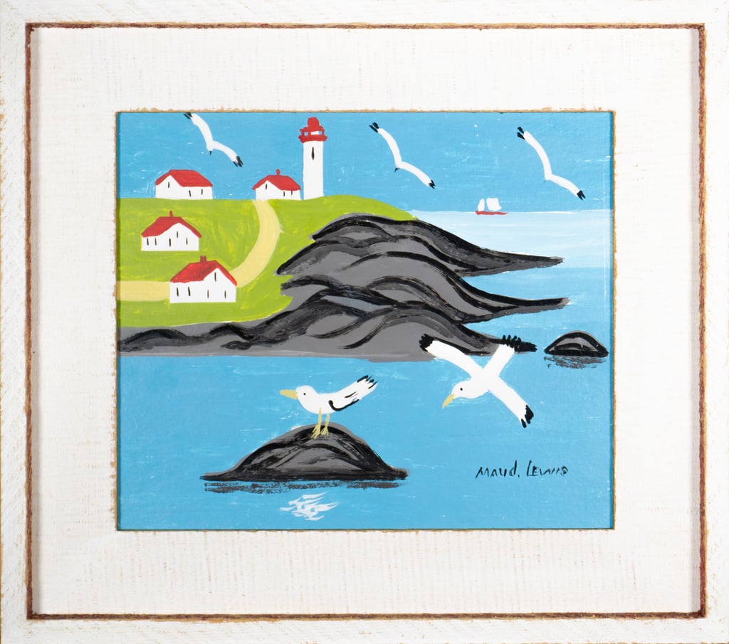 Lighthouse and Gulls by Maud Lewis | Mayberry Fine Art