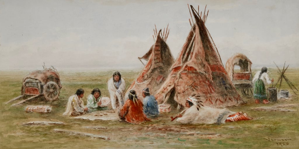Sioux Indians Gambling by Frederick Arthur Verner | Mayberry Fine Art