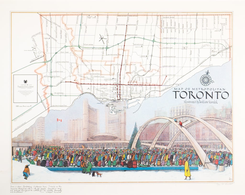 Map Of Toronto by William Kurelek | Mayberry Fine Art